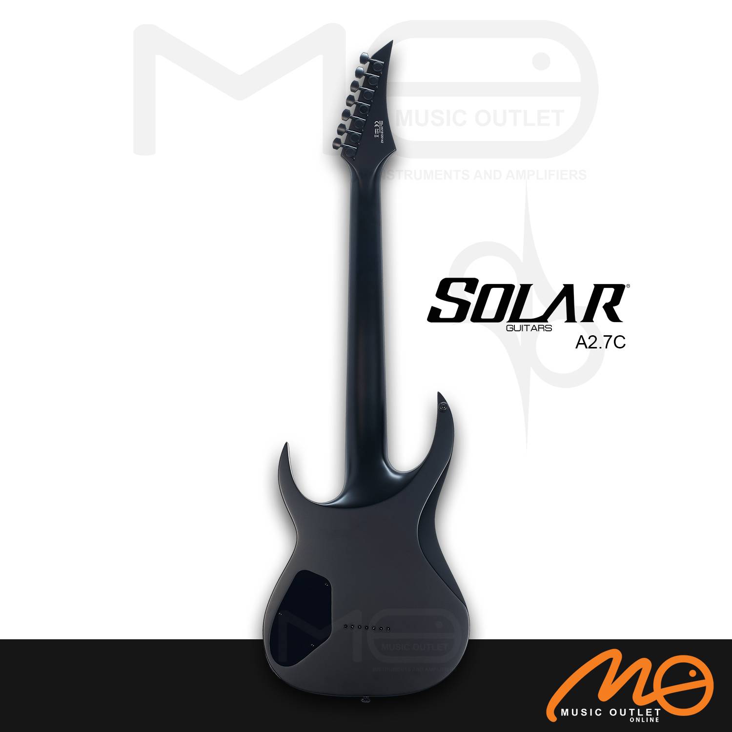 SOLAR A2.7C 7-STRING ELECTRIC GUITAR (CARBON BLACK MATTE)