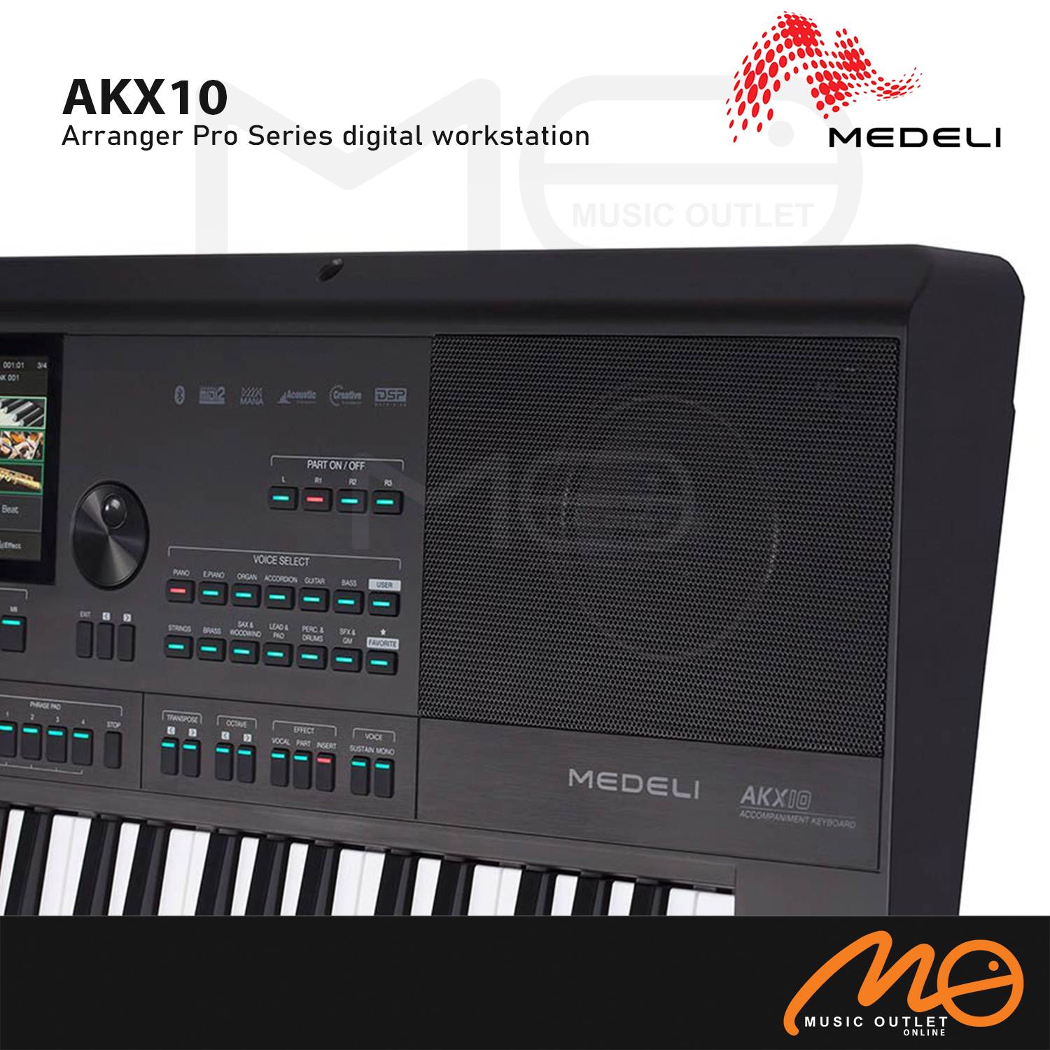 MEDELI AKX10 61-KEYS ARRANGER PRO SERIES DIGITAL WORKSTATION