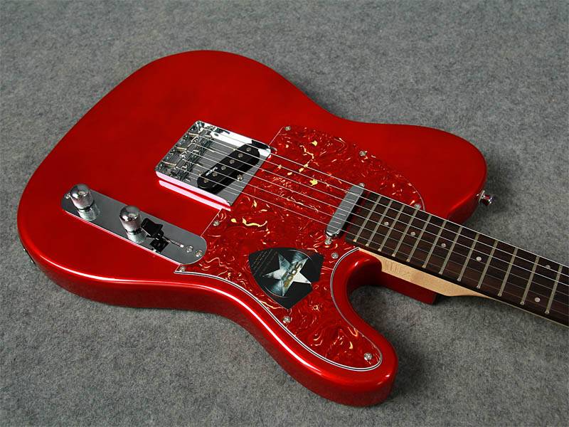 SQOE SETL300 TELECASTER BODY ROSEWOOD FRETBOARD ELECTRIC GUITAR (RED)